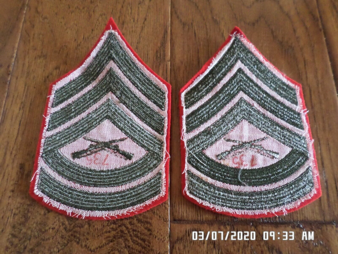MARINE CORPS GUNNERY SERGEANT SHOULDER PATCHES SERVICE DRESS UNIFORM C ...