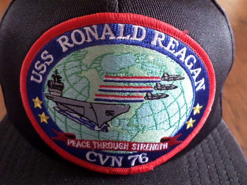 USS RONALD REAGAN CVN-76 NAVY SHIP HAT U.S MILITARY BALL CAP USA MADE ...