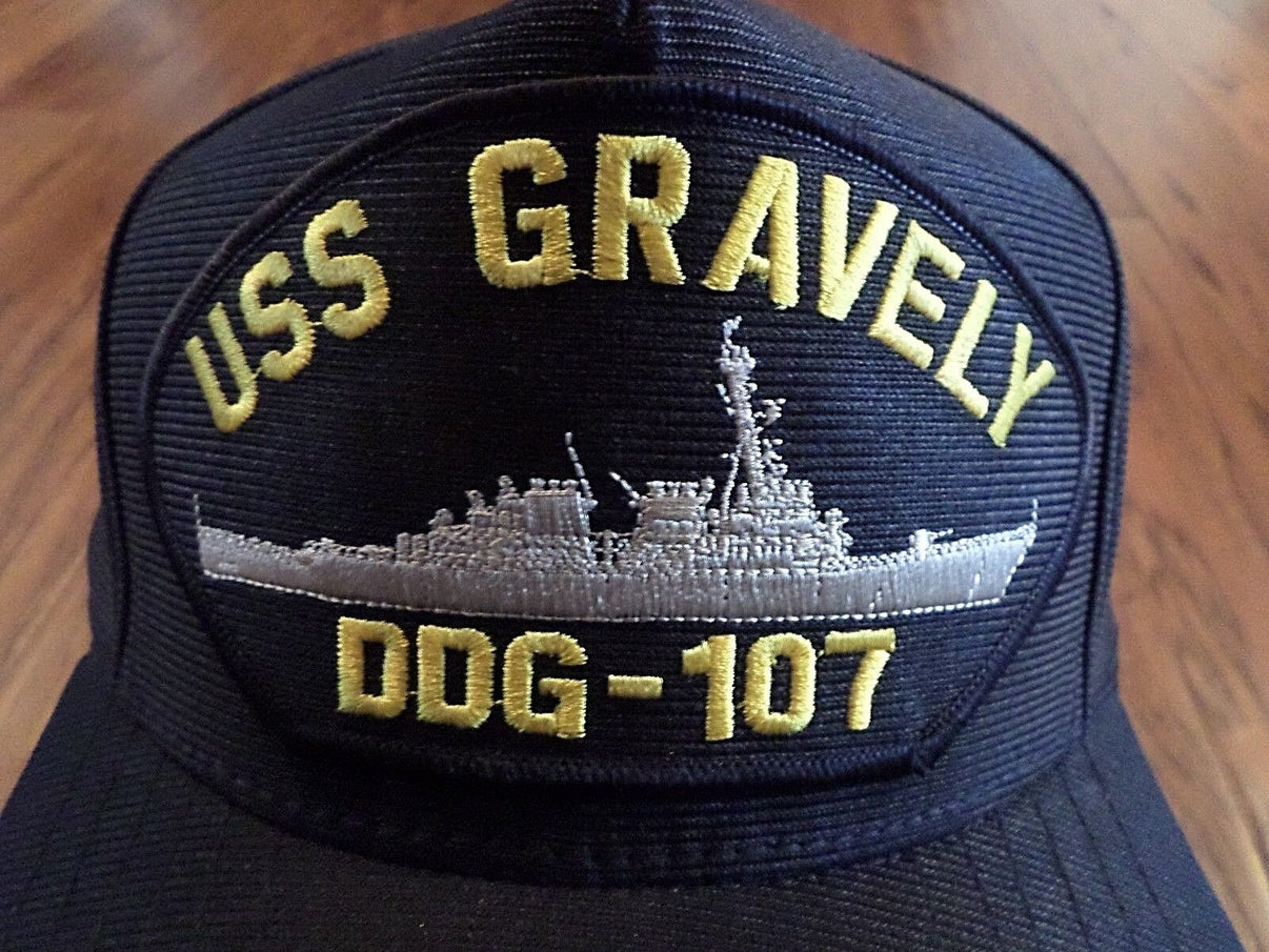 USS GRAVELY DDG-107 U.S NAVY SHIP HAT U.S MILITARY OFFICIAL BALL CAP U ...