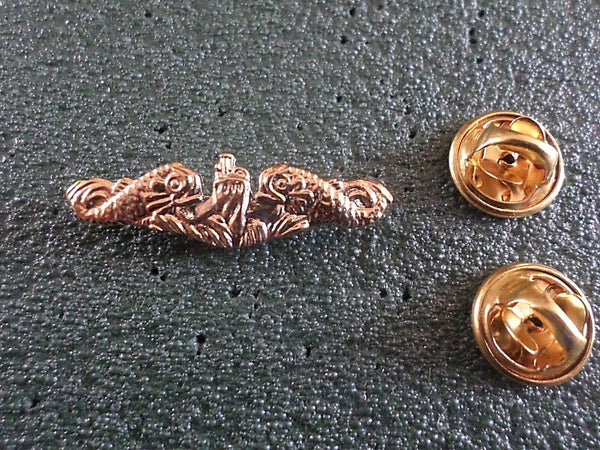 NAVY GOLD OFFICERS SUBMARINE HAT LAPEL PIN U.S MILITARY MINIATURE SIZE ...
