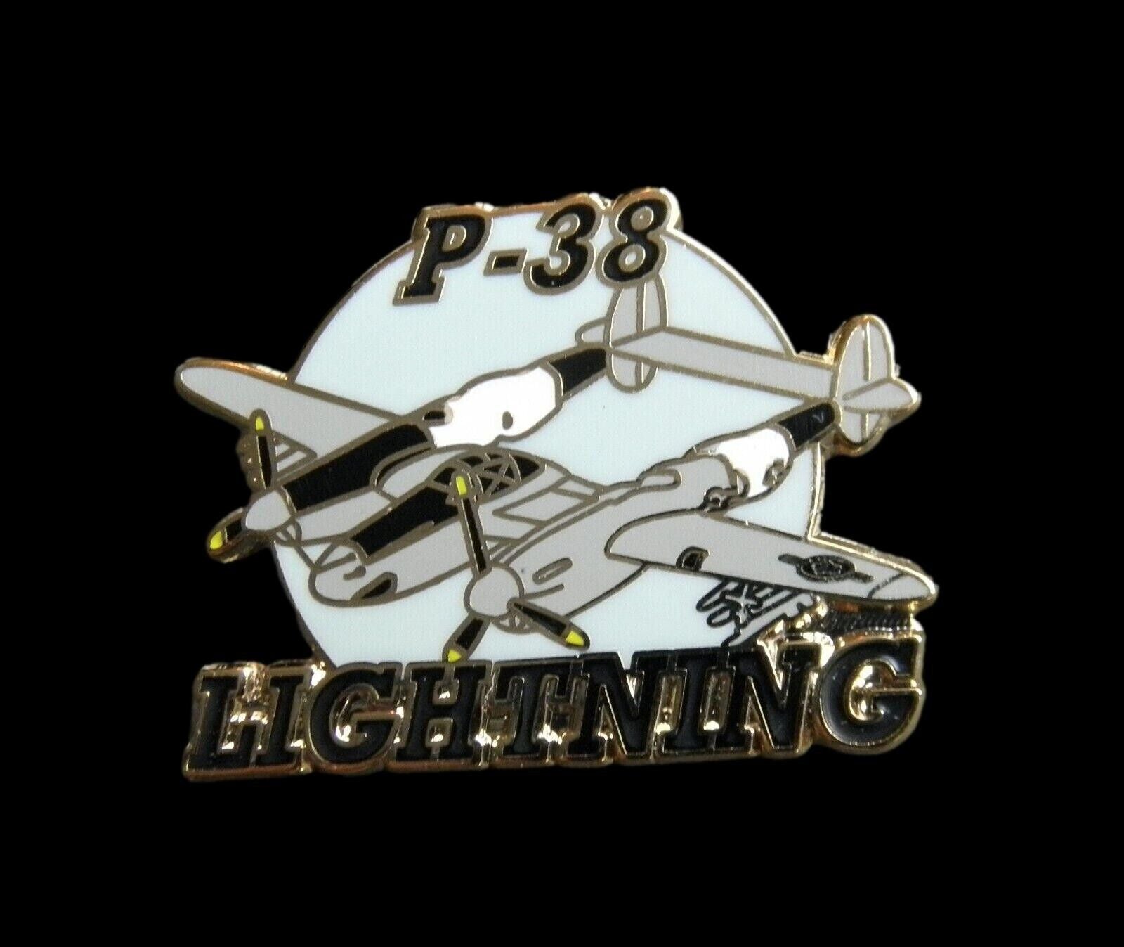 U.S MILITARY P-38 LIGHTNING FIGHTER PLANE HAT PIN BADGE ARMY AIR CORPS ...