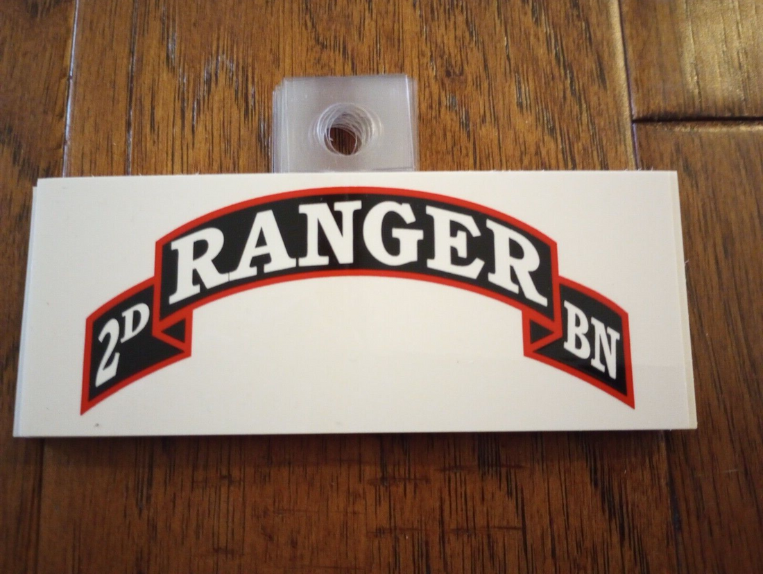 U.S MILITARY ARMY RANGER 2nd BATALLION ROCKER WINDOW DECAL STICKER 4.0 ...