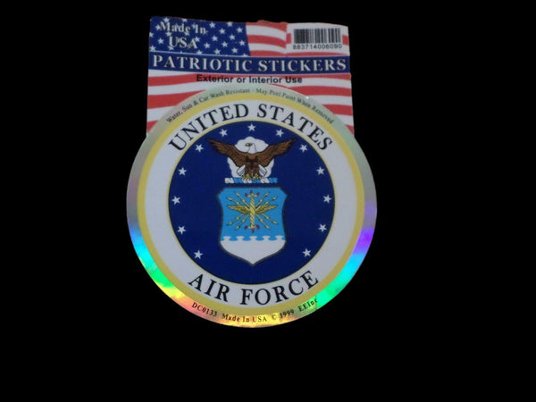 U.S MILITARY AIR FORCE WINDOW DECAL STICKER 3.5 X 3.5 INCHES U.S.A MAD ...
