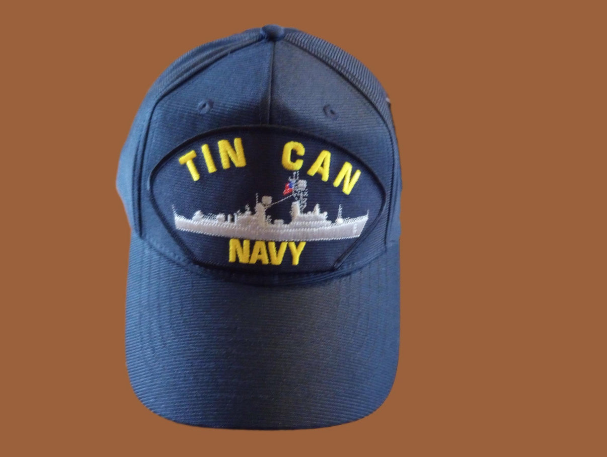 USS TIN CAN NAVY U.S NAVY SHIP HAT U.S MILITARY OFFICIAL BALL CAP U.S ...